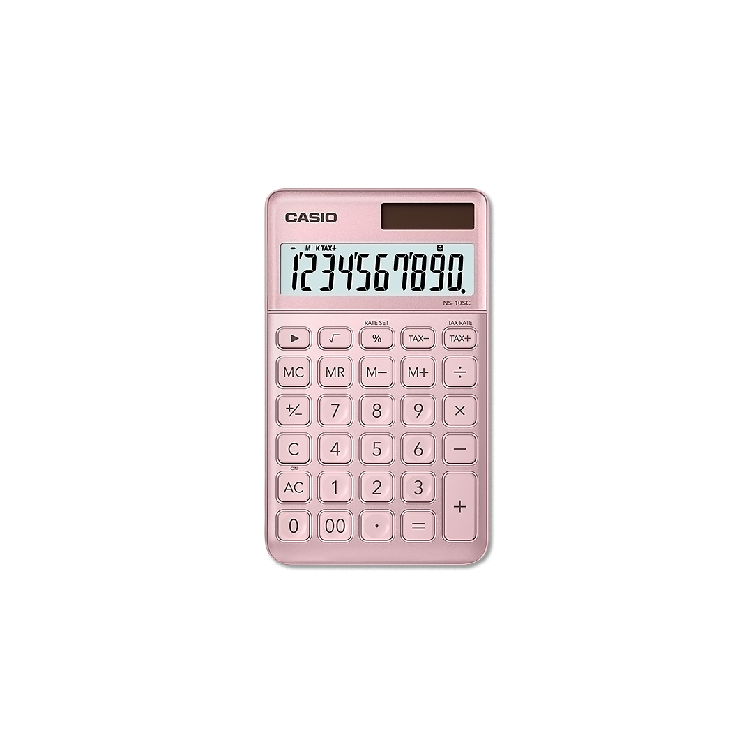 CALCULADORA ESCRITORIO CASIO NS-10SC-PINK | NT Digital